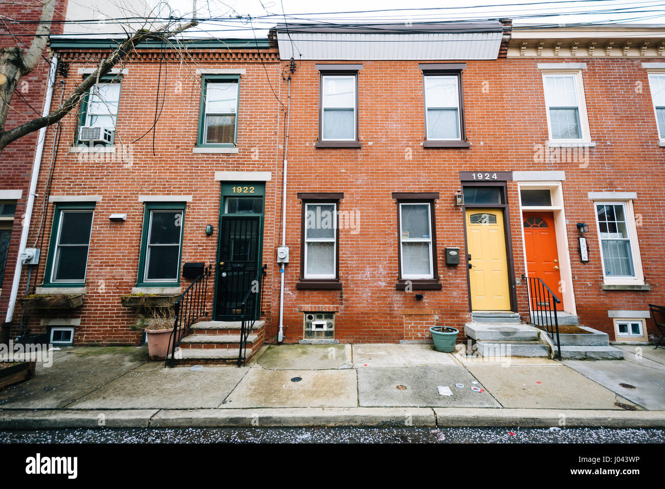 Row houses in Center City, Philadelphia, Pennsylvania Stock Photo - Alamy