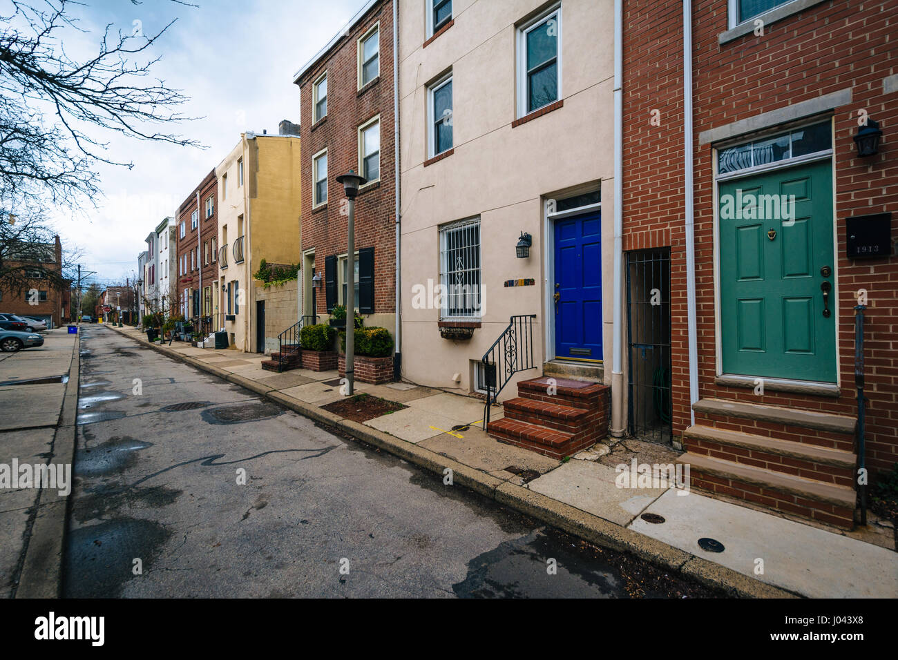 Row houses in Center City, Philadelphia, Pennsylvania Stock Photo - Alamy