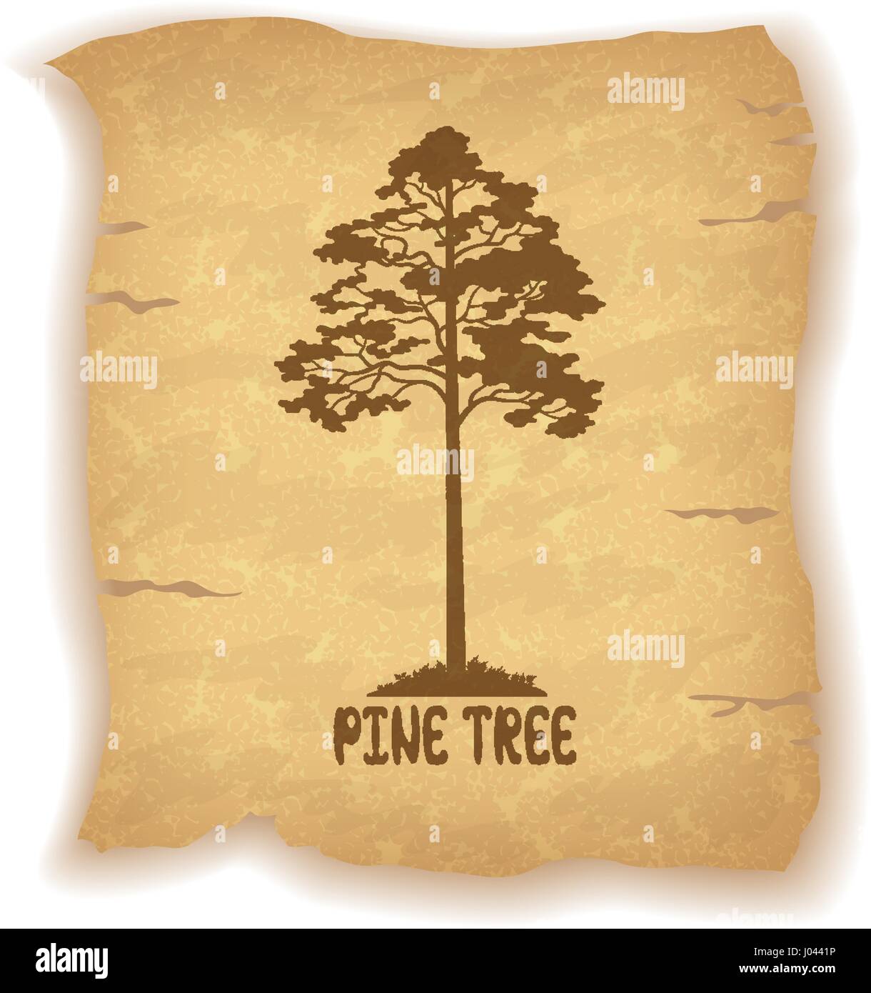 Vertical sign on tree Stock Vector Images - Alamy