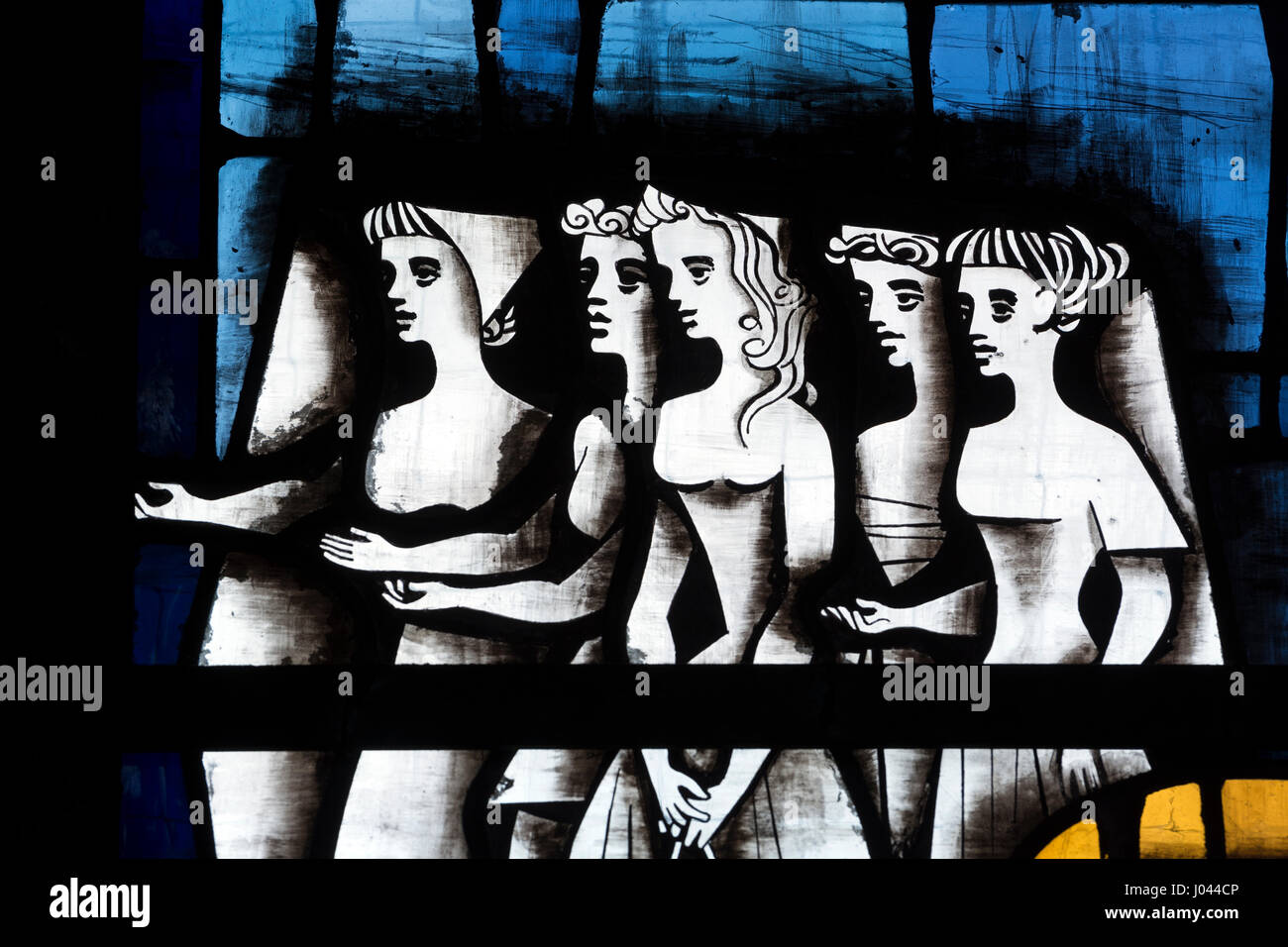 Stained glass by Harry Stammers in the Lady Chapel, St. Mary Redcliffe ...