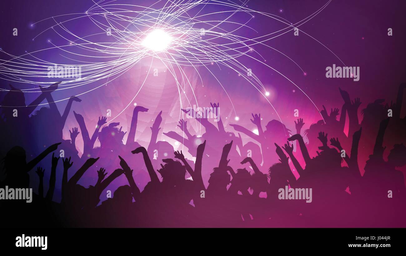 Rave Crowd Background