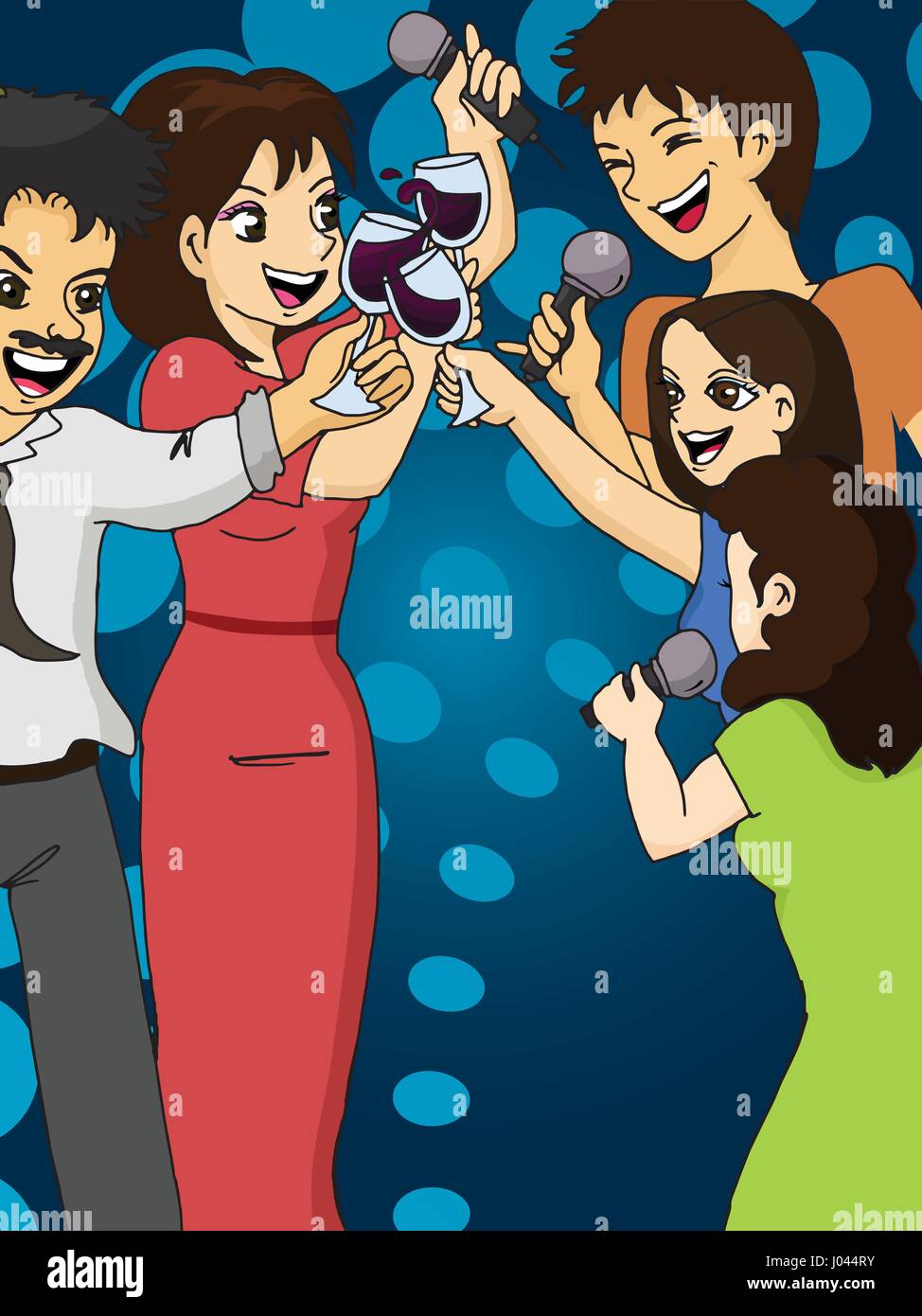 funny party friendship cartoon vector Stock Vector Image & Art - Alamy