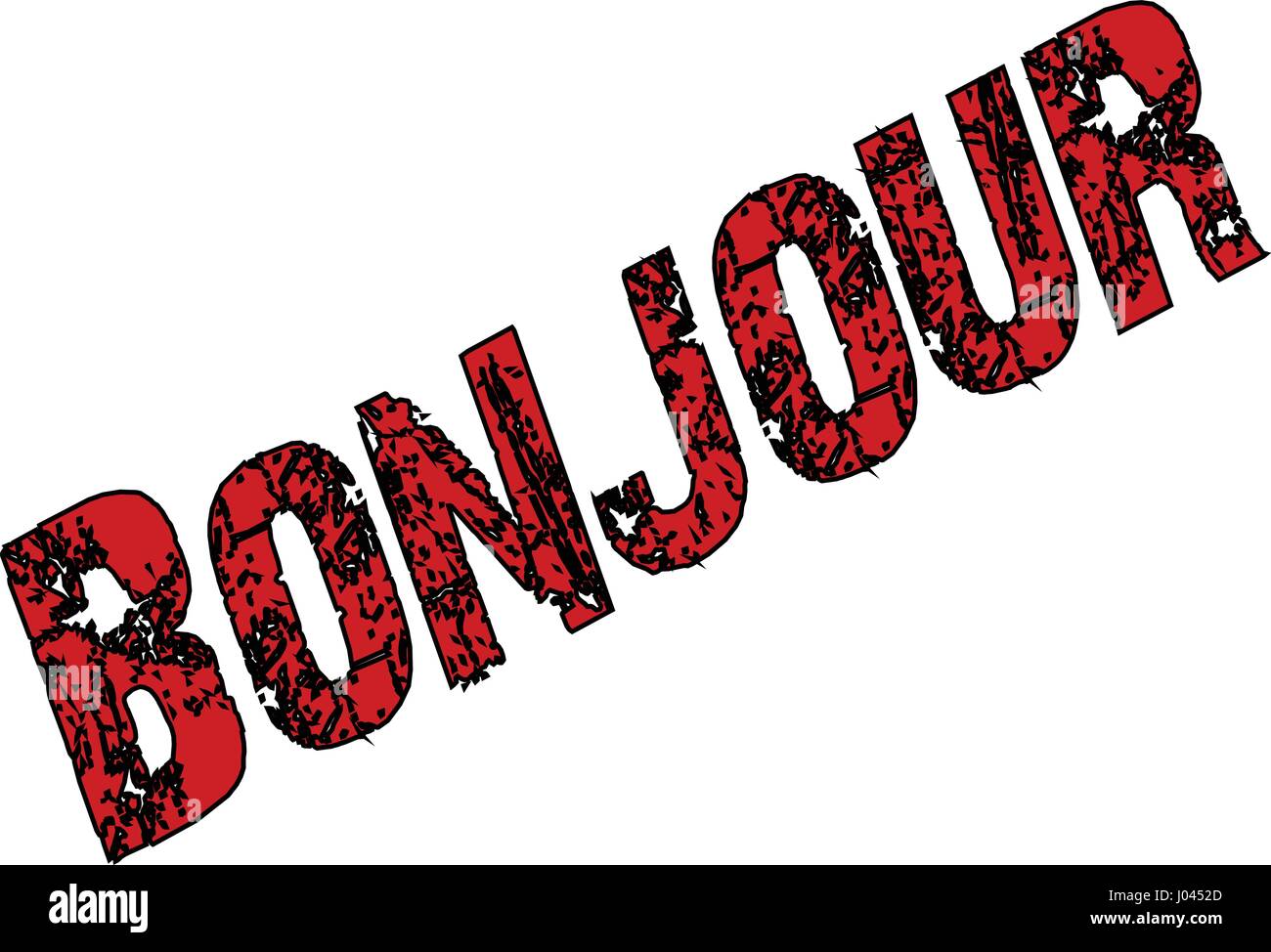 Bonjour text sign illustration on a white background Stock Vector Image ...