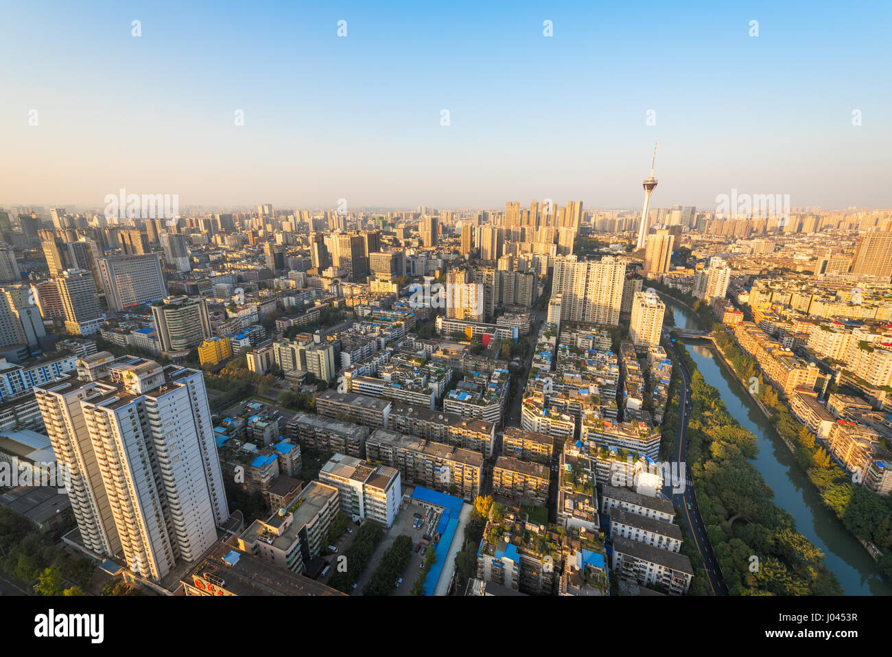 Chengdu, Sichuan Province, China - Nov 8,2016: Sichuan tower and ...