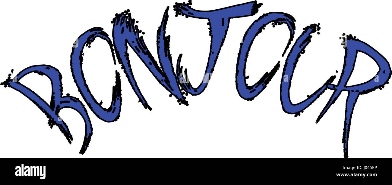 Bonjour text sign illustration on a white background Stock Vector Image ...