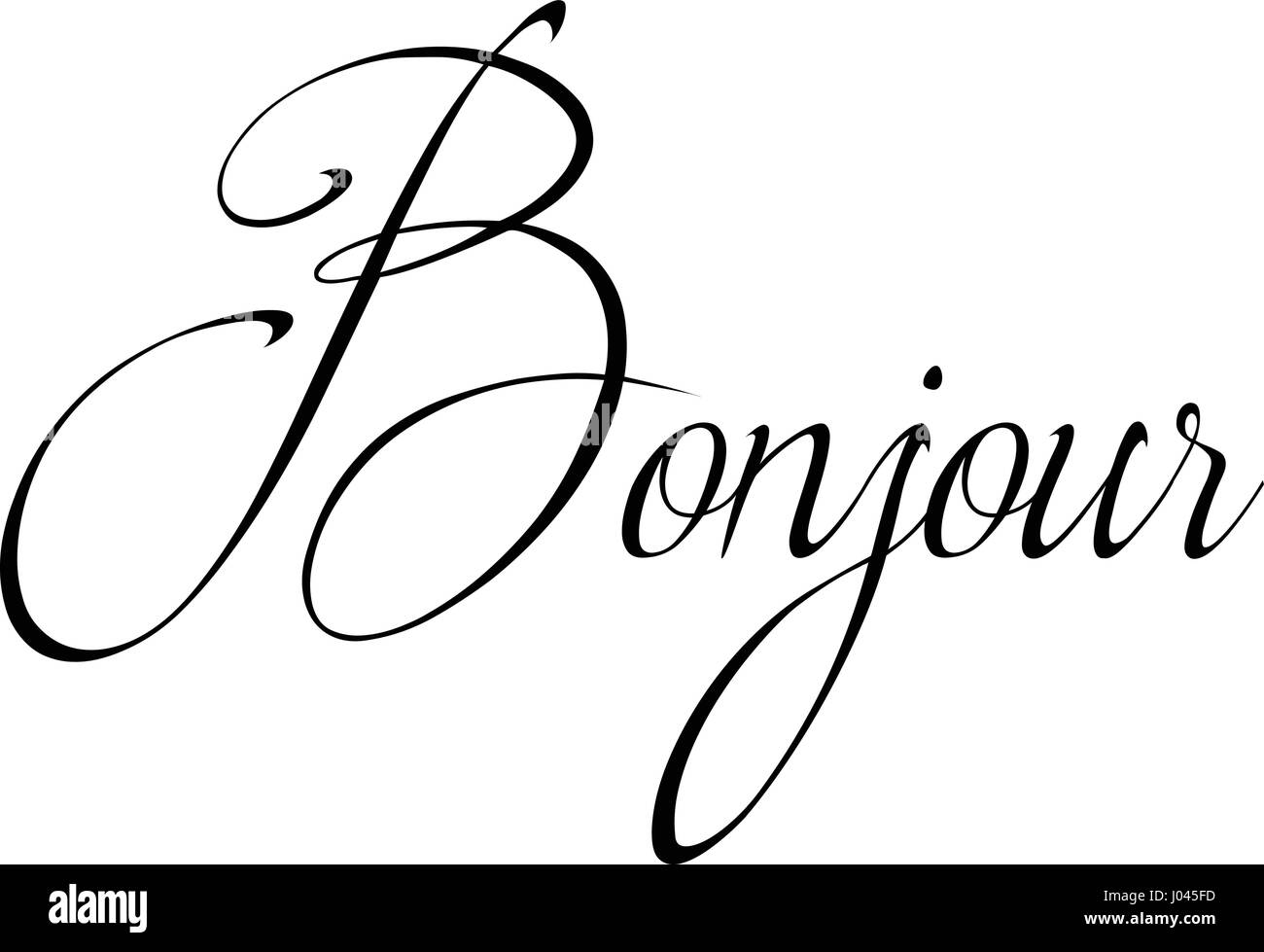 Bonjour background Stock Vector Images - Alamy