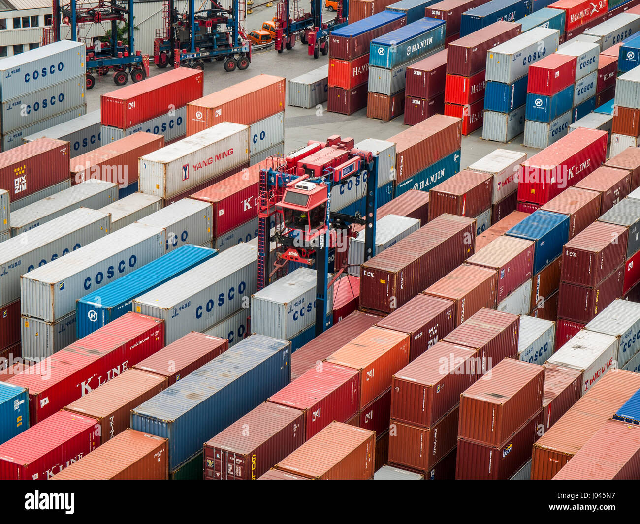 CTT Container Terminal Tollerort in the Port of Hamburg, Germany Stock ...