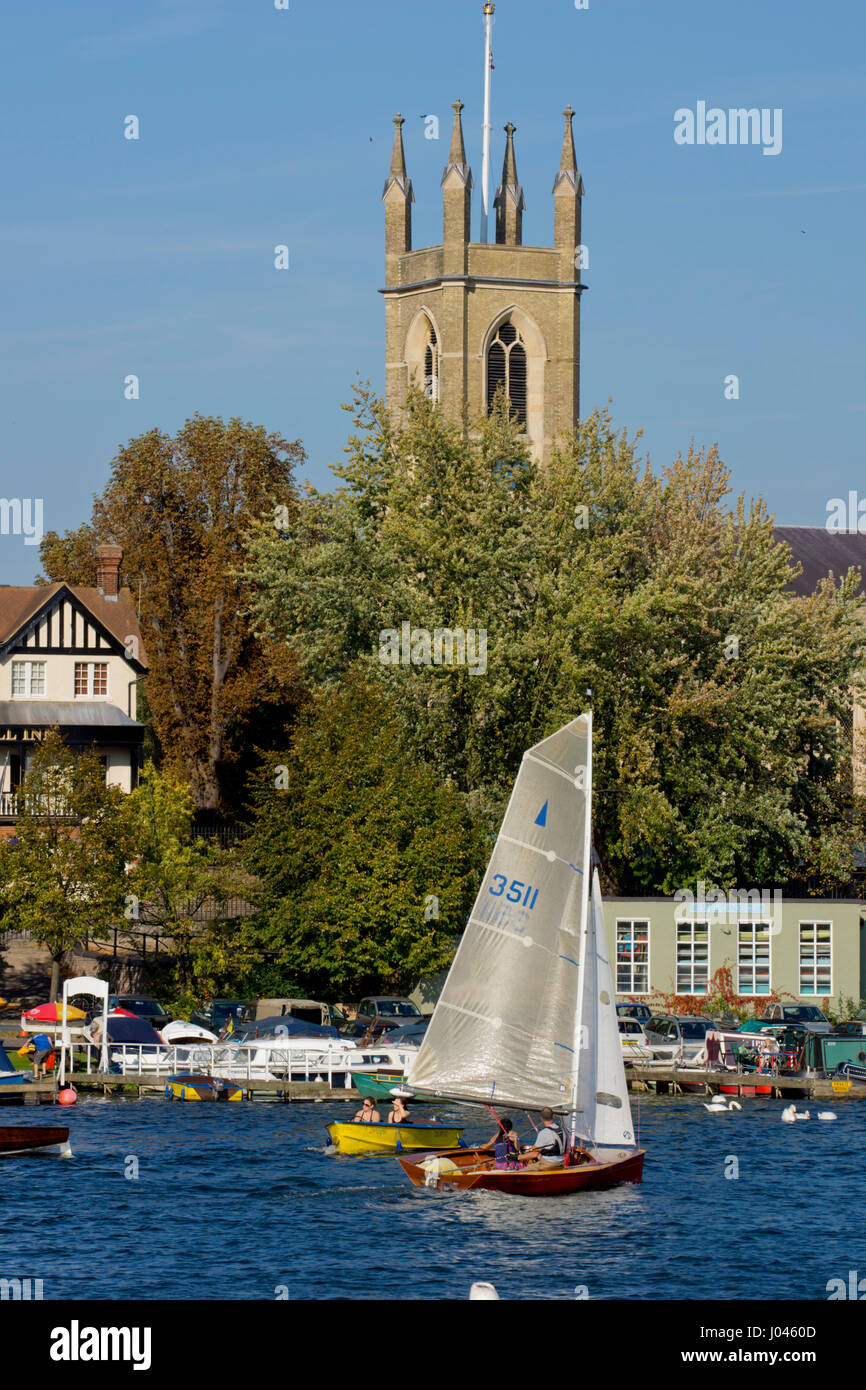 UK, England, Hampton church sailing Stock Photo - Alamy