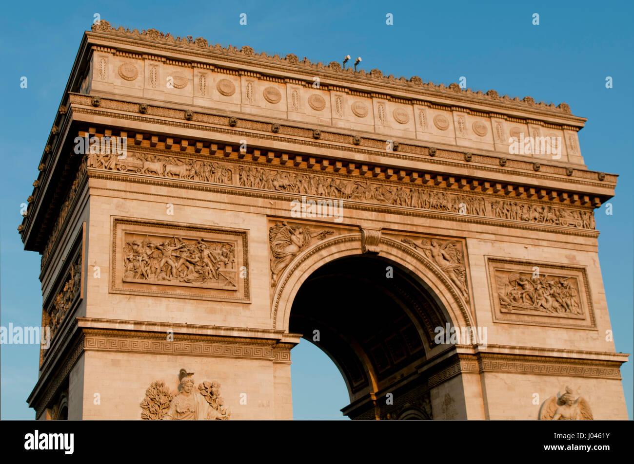 France, Paris, Arc de Triomphe daylight Stock Photo - Alamy