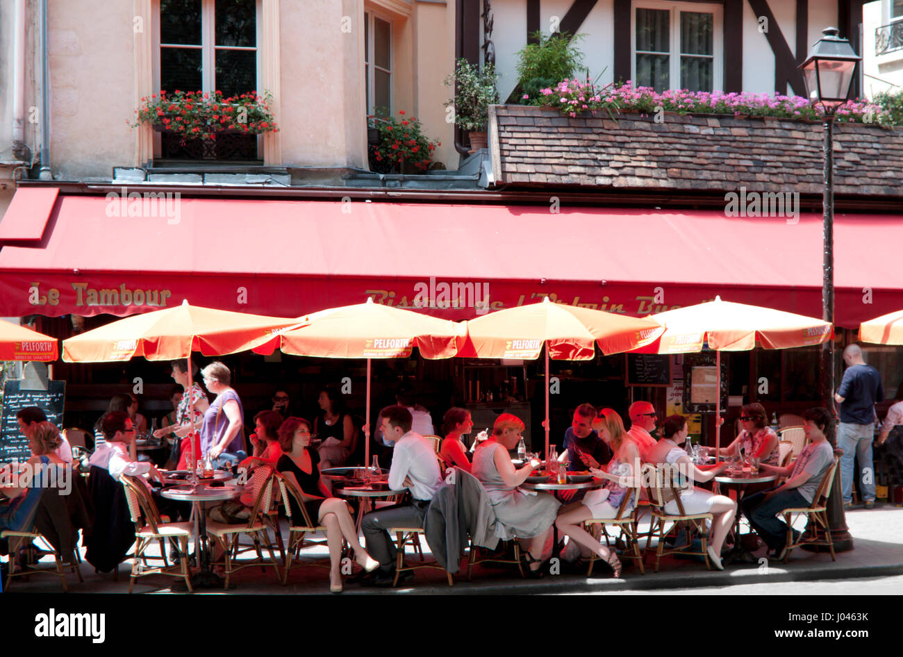 Europe, France, Paris, cafe outdoors day Stock Photo - Alamy