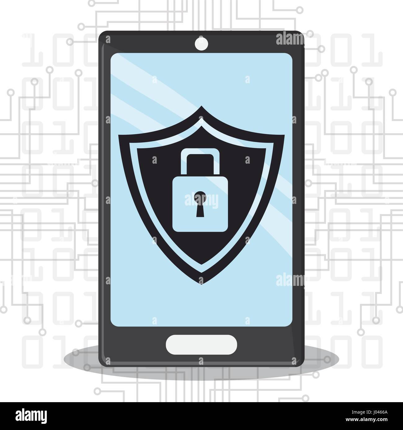 cyber security smartphone mobile shield protection Stock Vector Image & Art - Alamy