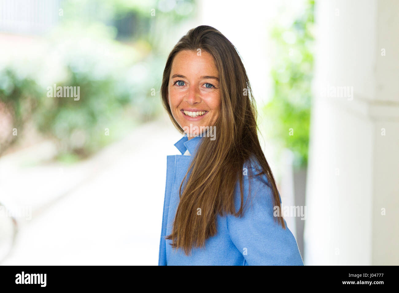 Portrait of Lisa Vignoli at her place 23/03/2017 ©Philippe MATSAS Stock ...