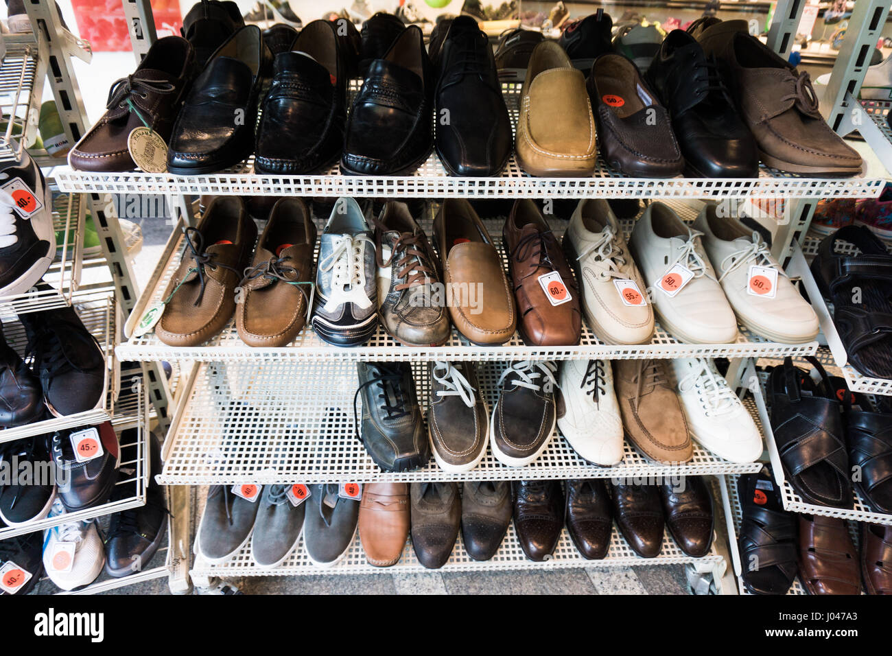 Variety Shoes in the Shop Stock Photo - Alamy