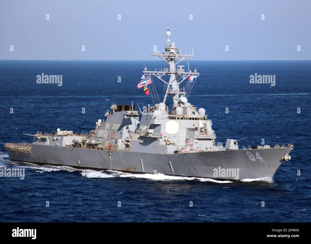The USN Arleigh Burke-class guided-missile destroyer USS Bulkeley ...