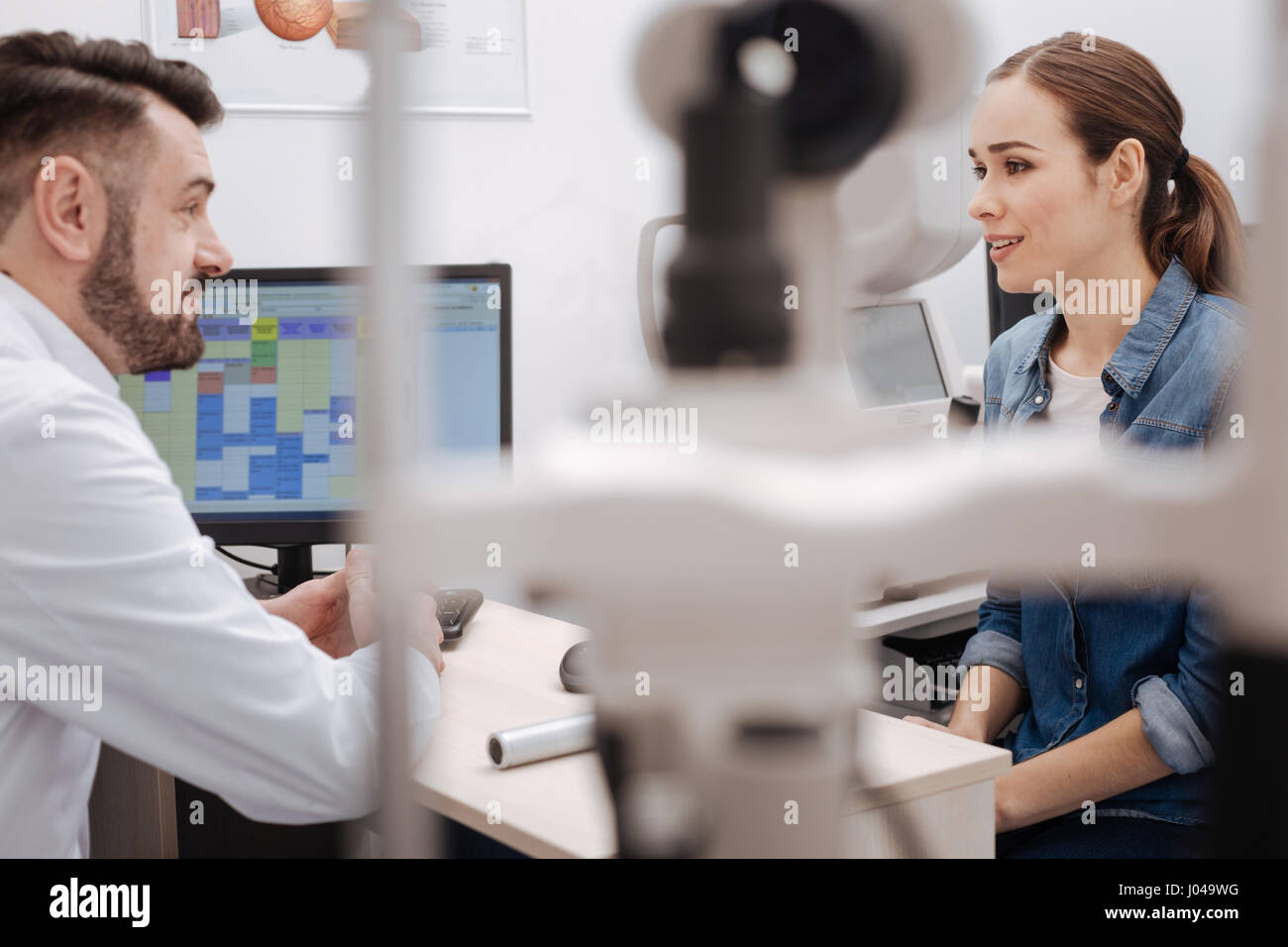Close up woman explaining vision hi-res stock photography and images ...