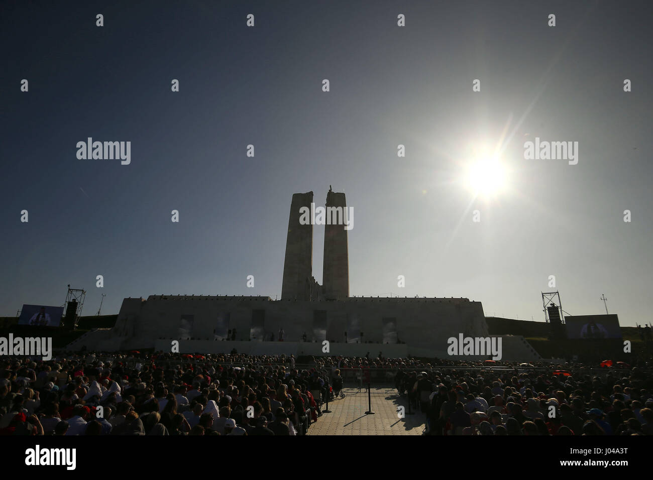 Vimy Memorial Park in France, during commemorations for the 100th ...