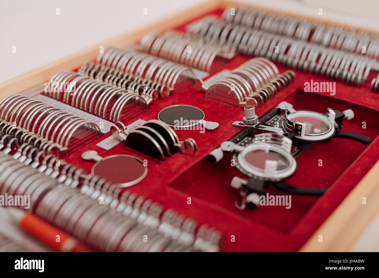 Close up of a box with ophthalmic equipment Stock Photo - Alamy