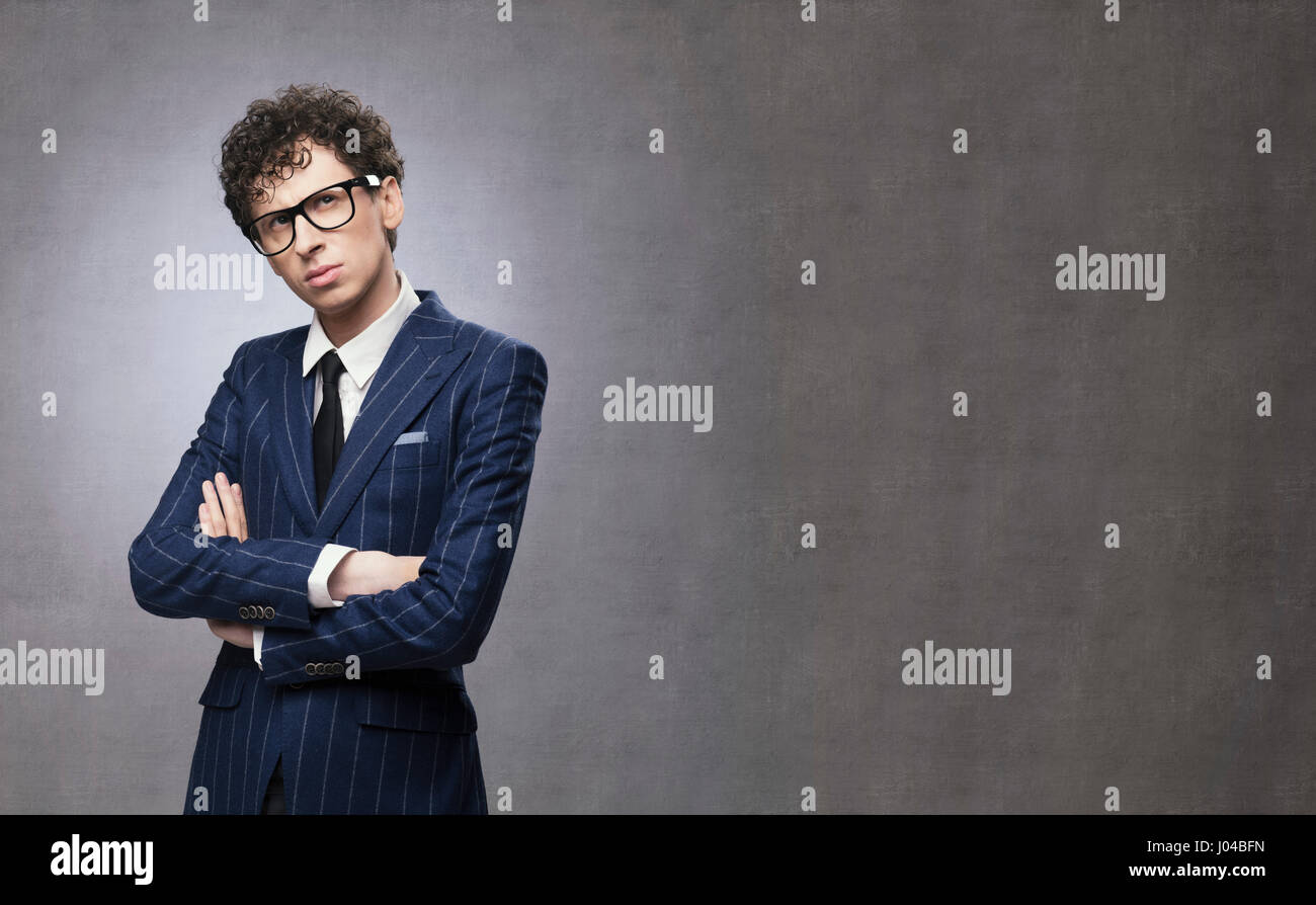 Young man looking up thinking hi-res stock photography and images - Alamy