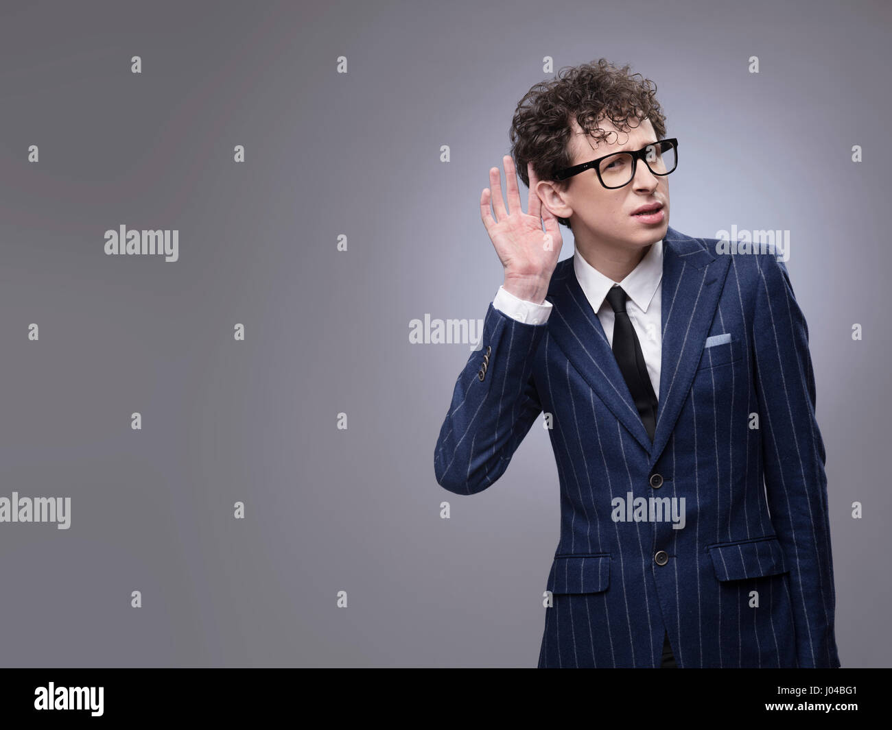 Hand behind ear hi-res stock photography and images - Alamy