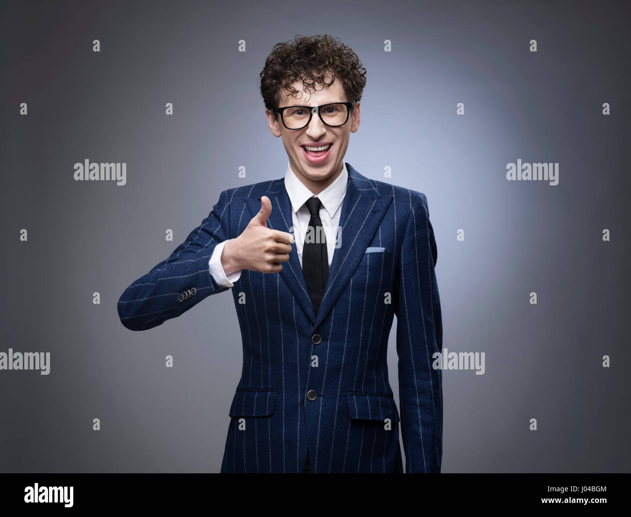 Nerd thumbs up hi-res stock photography and images - Alamy