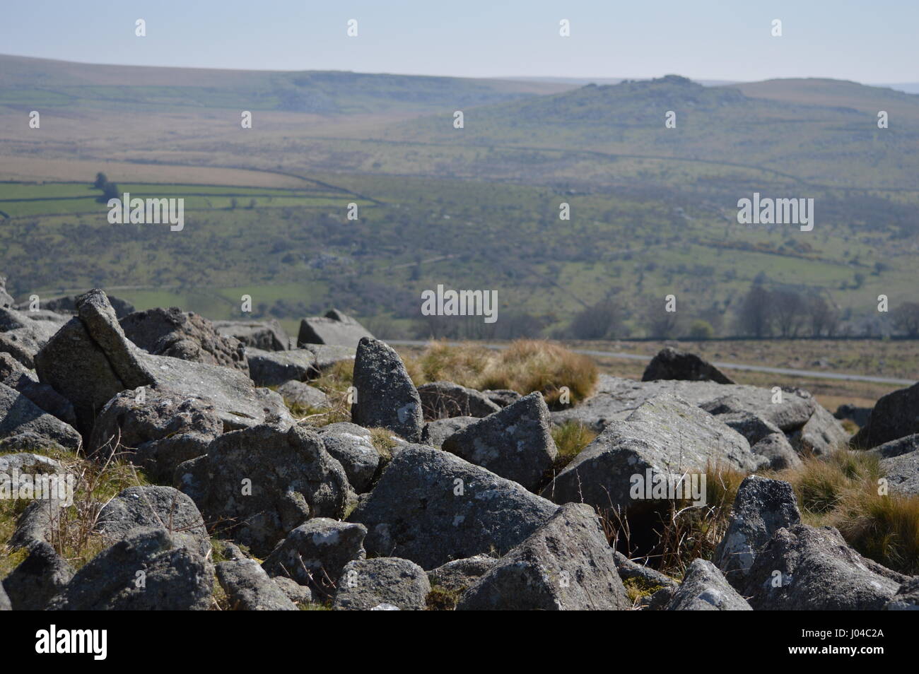 Granite rock outcrops on Dartmoor, Devon Stock Photo - Alamy