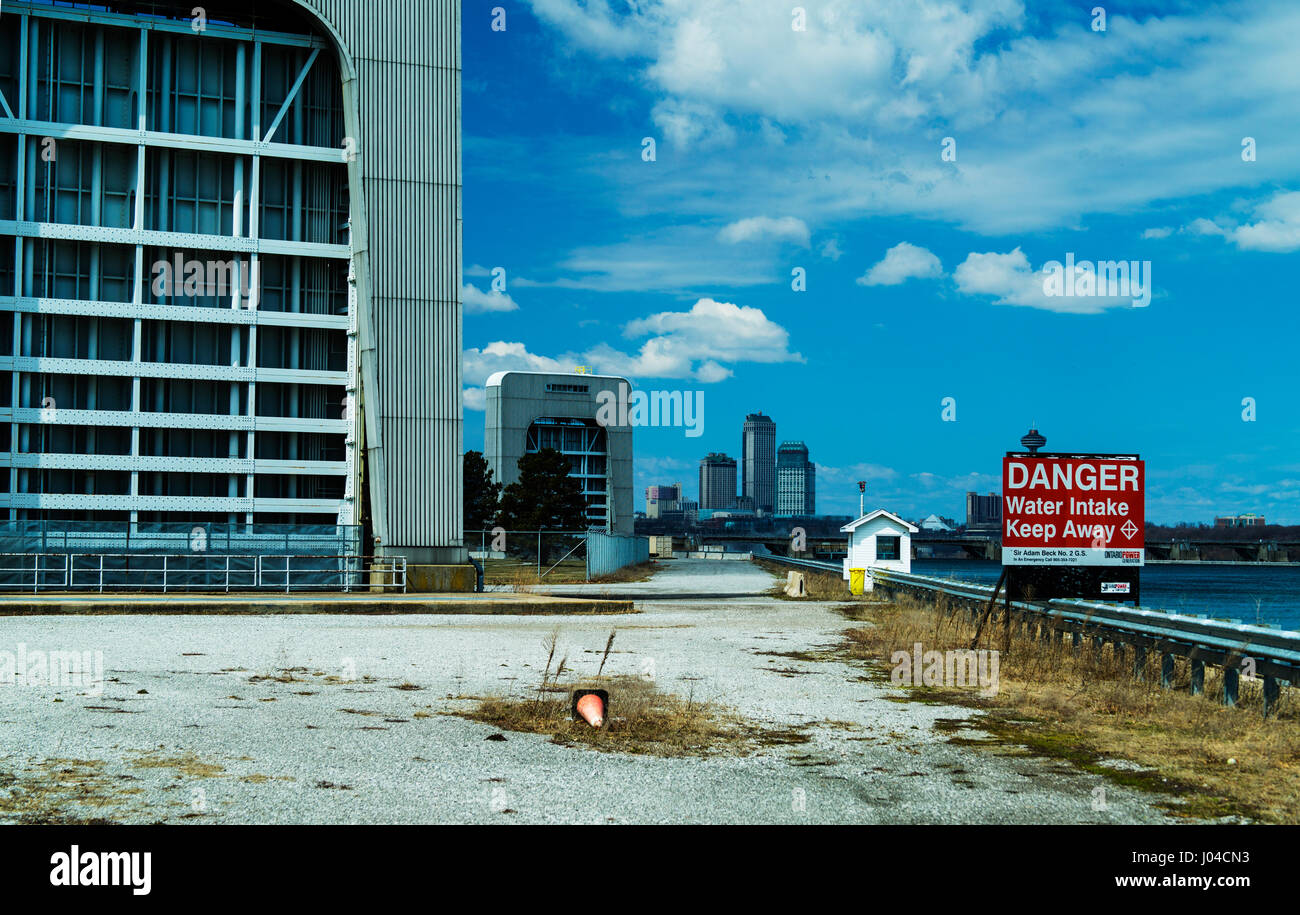 Niagara Falls Ontario Canada Intake gates 10.2 km Niagara Tunnel ...