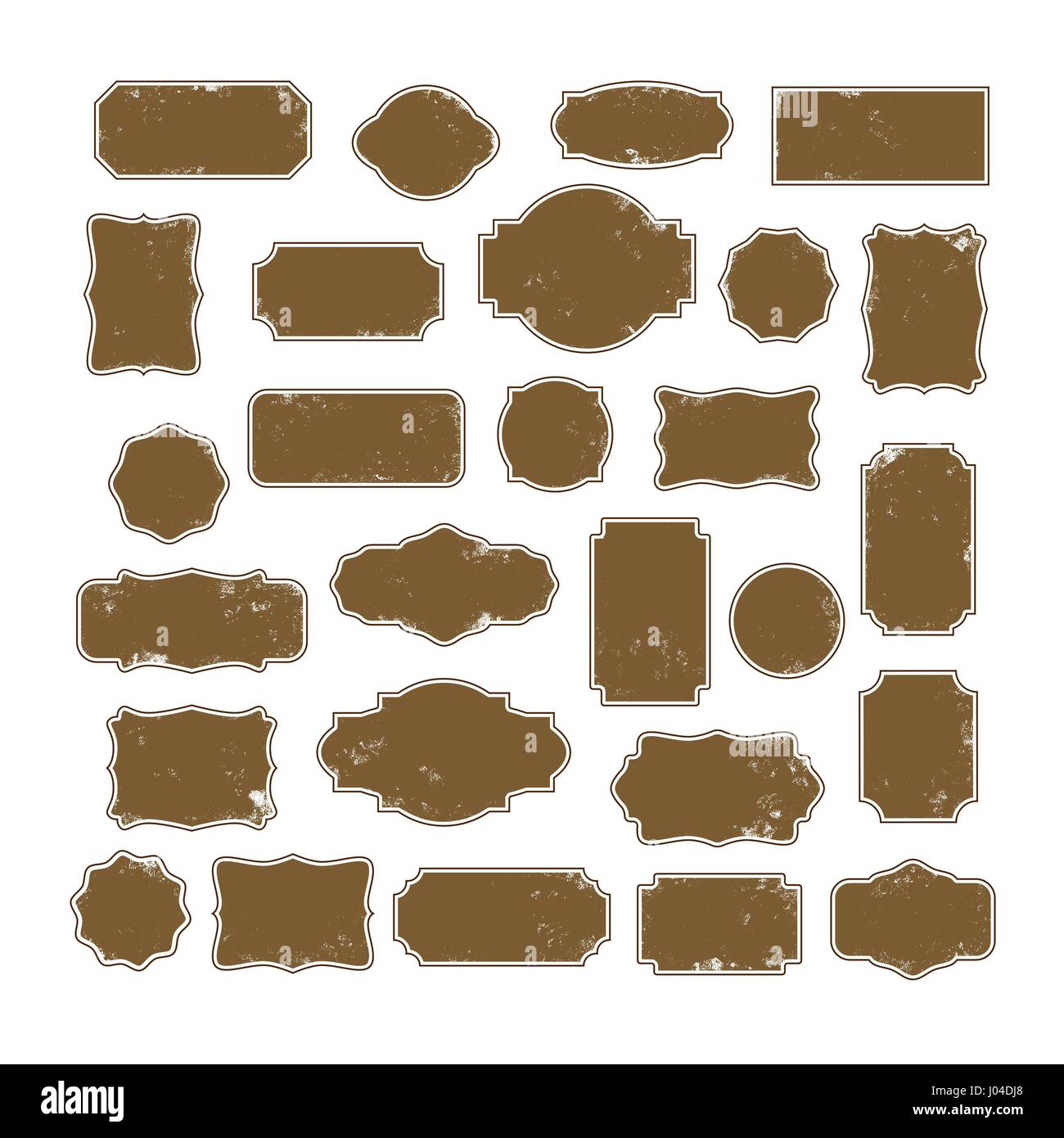 Big set of old retro labels isolated on white Stock Vector Image & Art ...