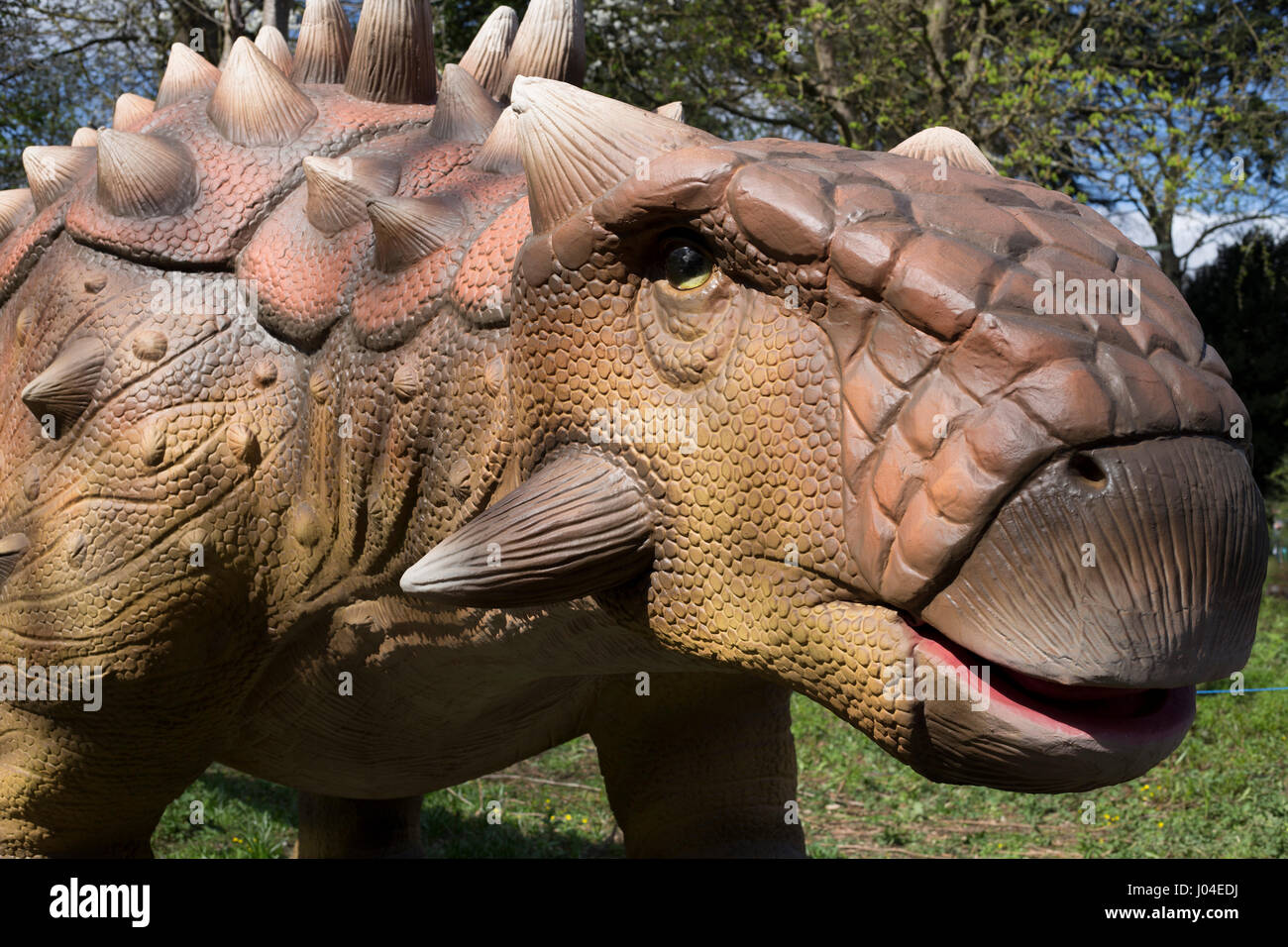 Model dinosaurs at Jurassic Kingdom at Osterley Park, London Stock ...