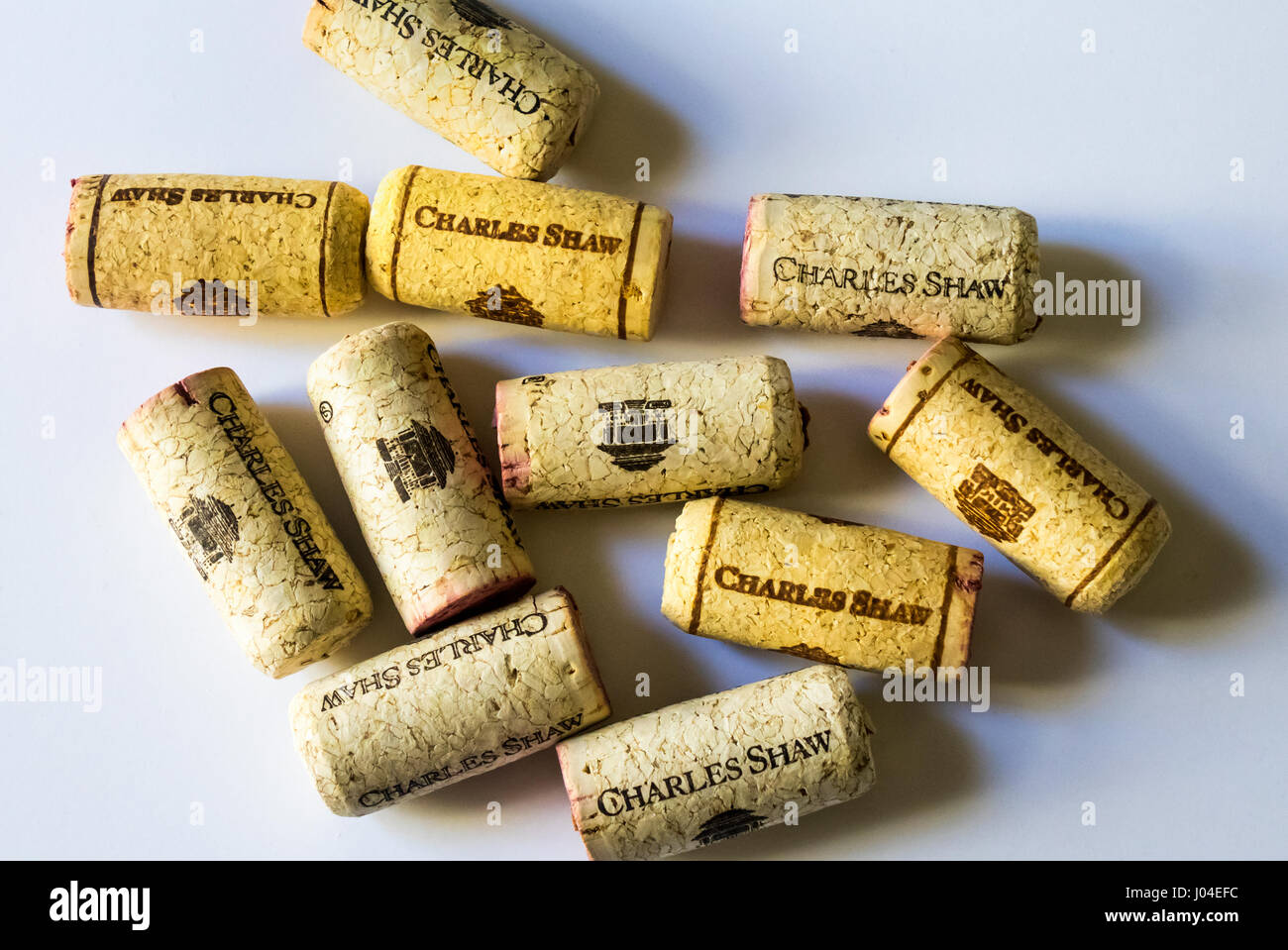 Corks from bottles of Trader Joe's three buck chuck wine Stock Photo ...