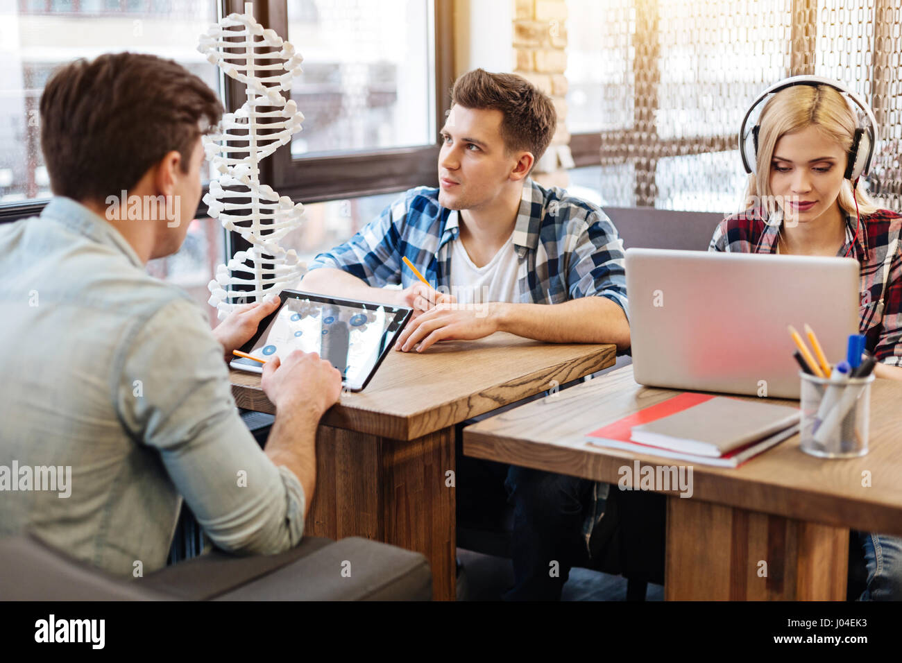 Modern students learning genetics Stock Photo - Alamy