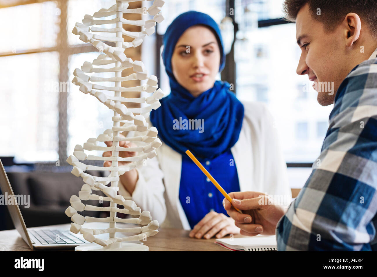 International students studying genetics Stock Photo - Alamy
