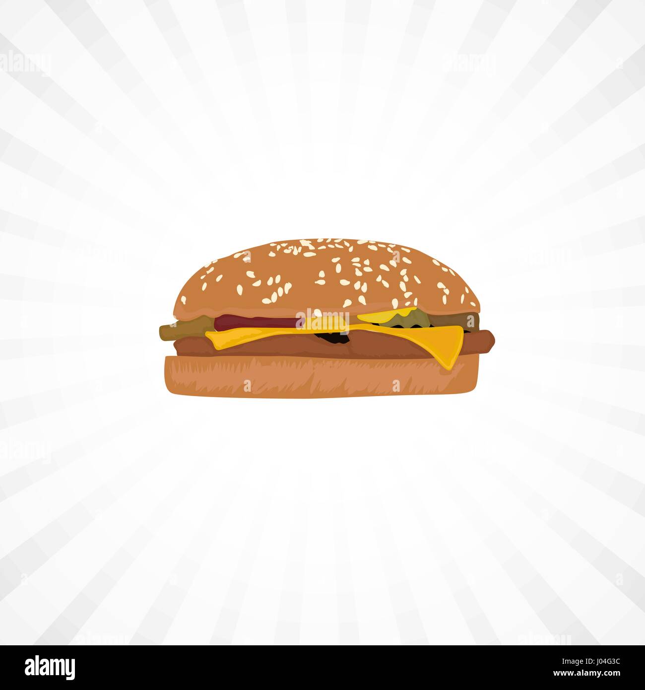 Burger fried cutlet cheese Stock Vector Images - Alamy