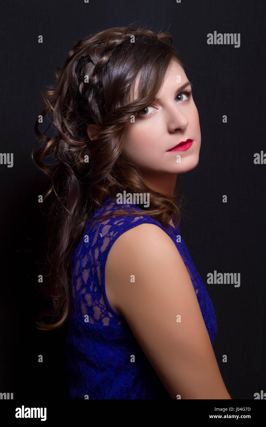 Blue braids hi-res stock photography and images - Alamy