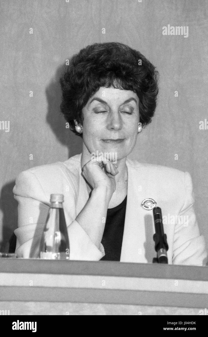 Gillian Shephard, minister of State at the Treasury and Conservative ...