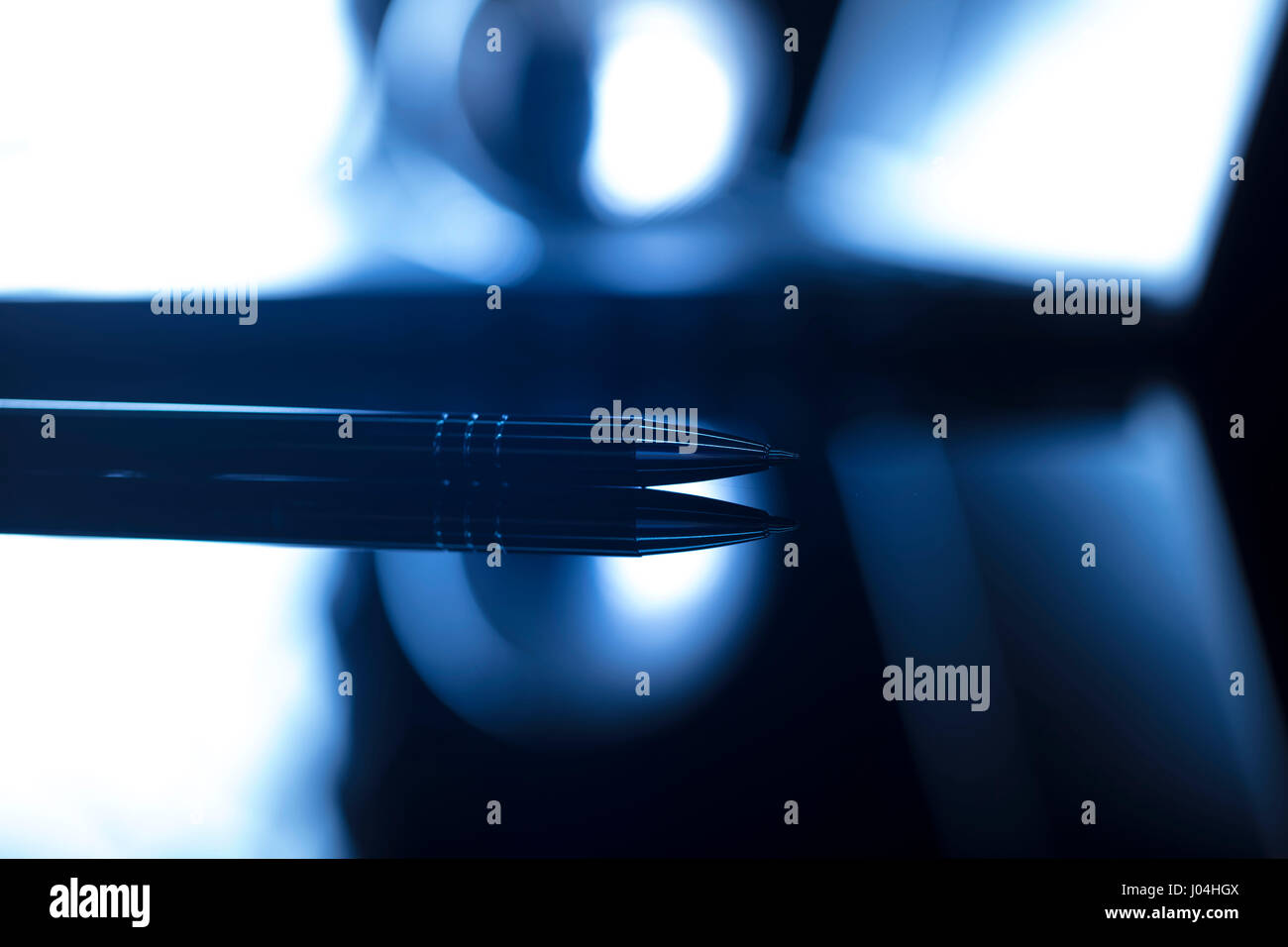 Business and finance concept. Modern computer. Symbols of business and ...