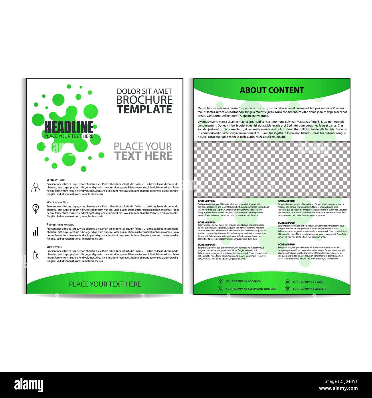 Blue brochure template set Cut Out Stock Images & Pictures - Alamy