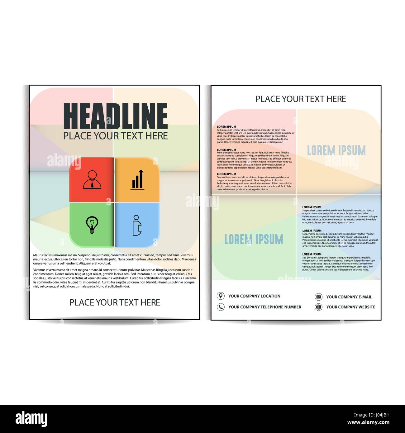 Modern brochure leaflet flyer Cut Out Stock Images & Pictures - Alamy