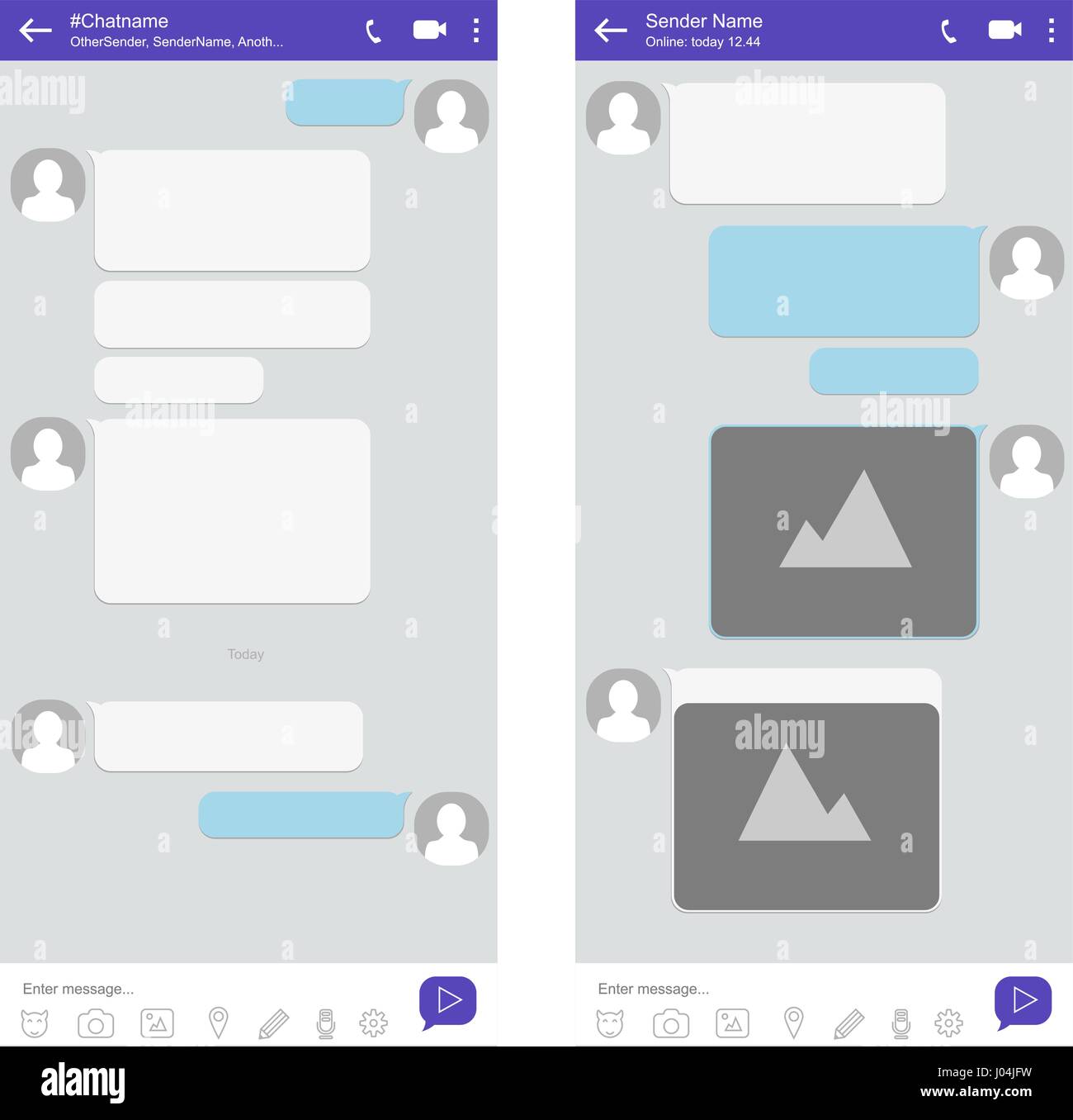 Mobile phone chat interface Stock Vector Image & Art - Alamy