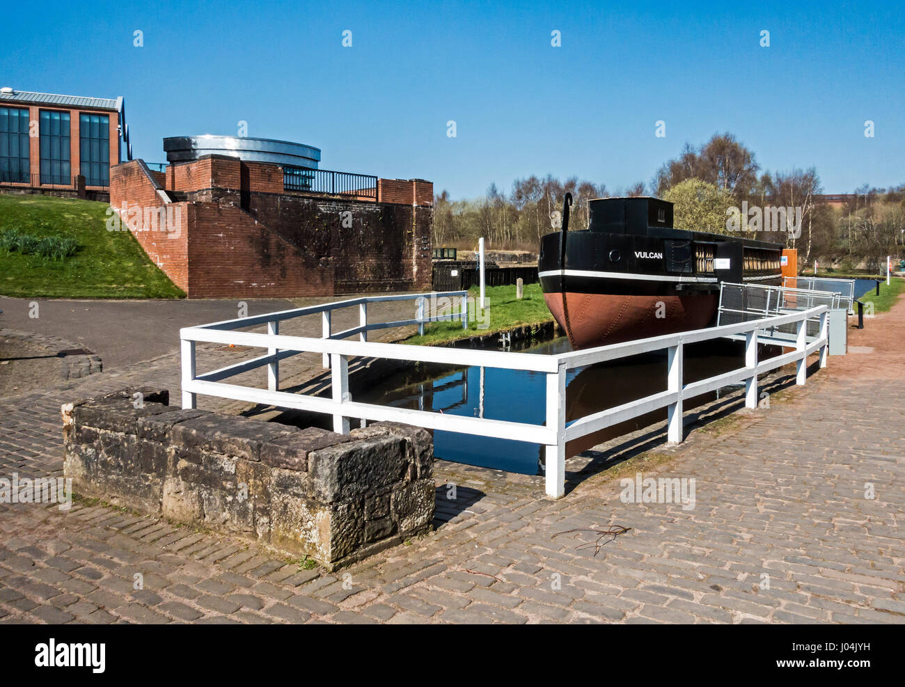 Vulcan canal barge at Summerlee Museum of Scottish Industrial Life at ...