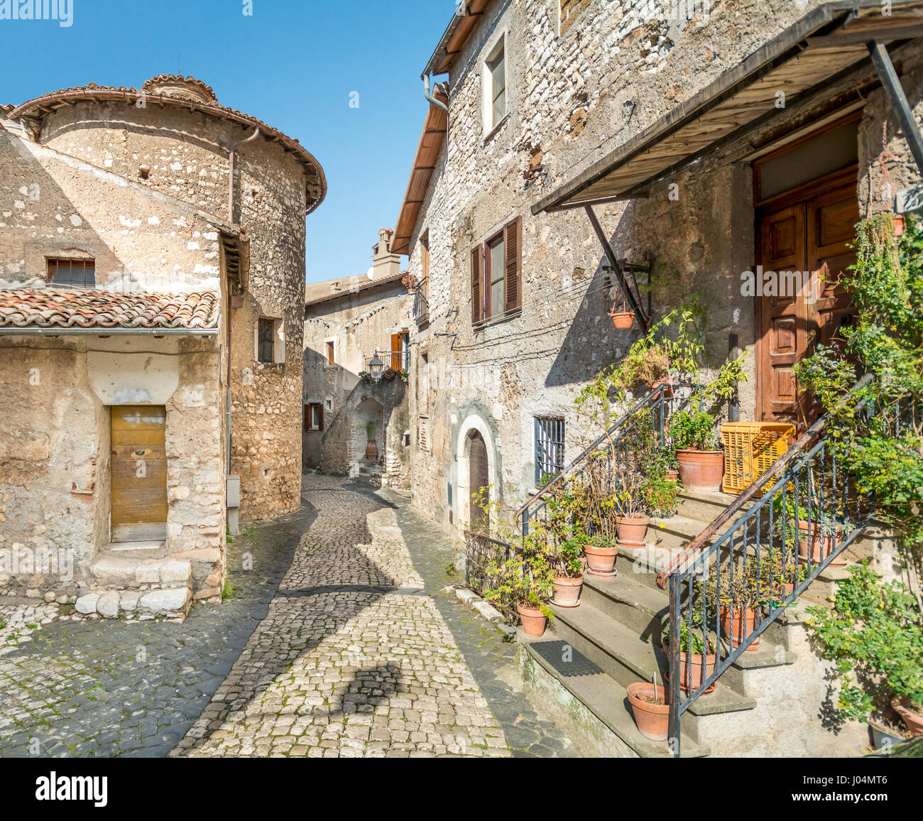 Scenic sight in Sermoneta, medieval village in Latina Province, Italy ...