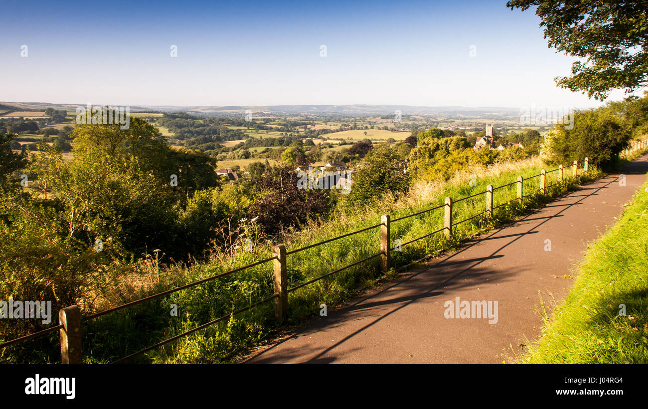 The view over the agricultural valley of the Blackmore Vale from the ...