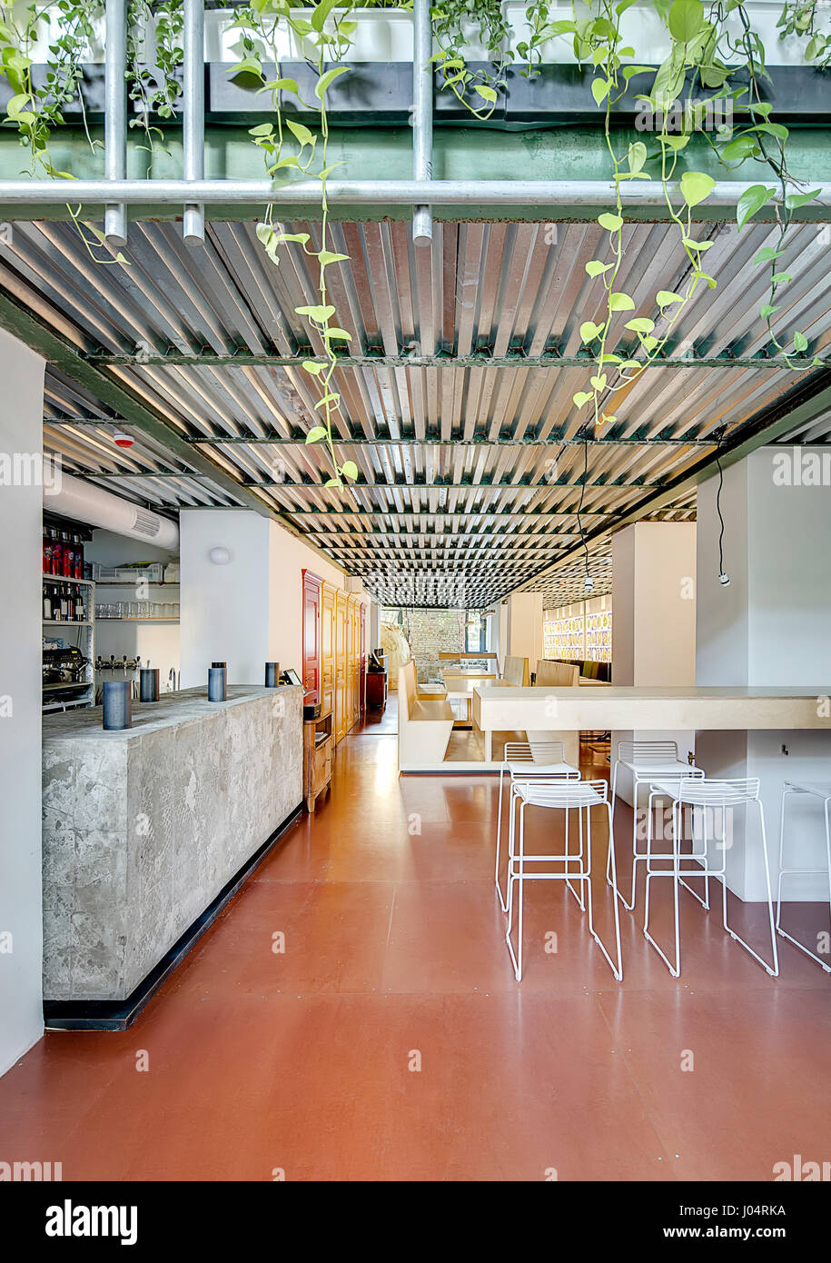 Restaurant in loft style Stock Photo - Alamy