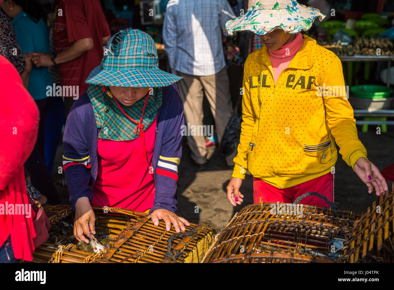 Crab market, Kep, Cambodia, Asia Stock Photo - Alamy