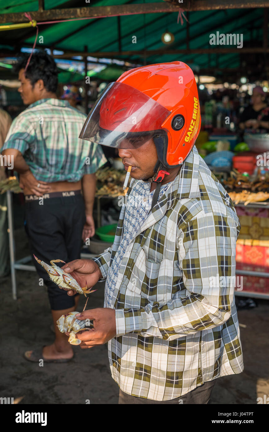 Crab market, Kep, Cambodia, Asia Stock Photo - Alamy