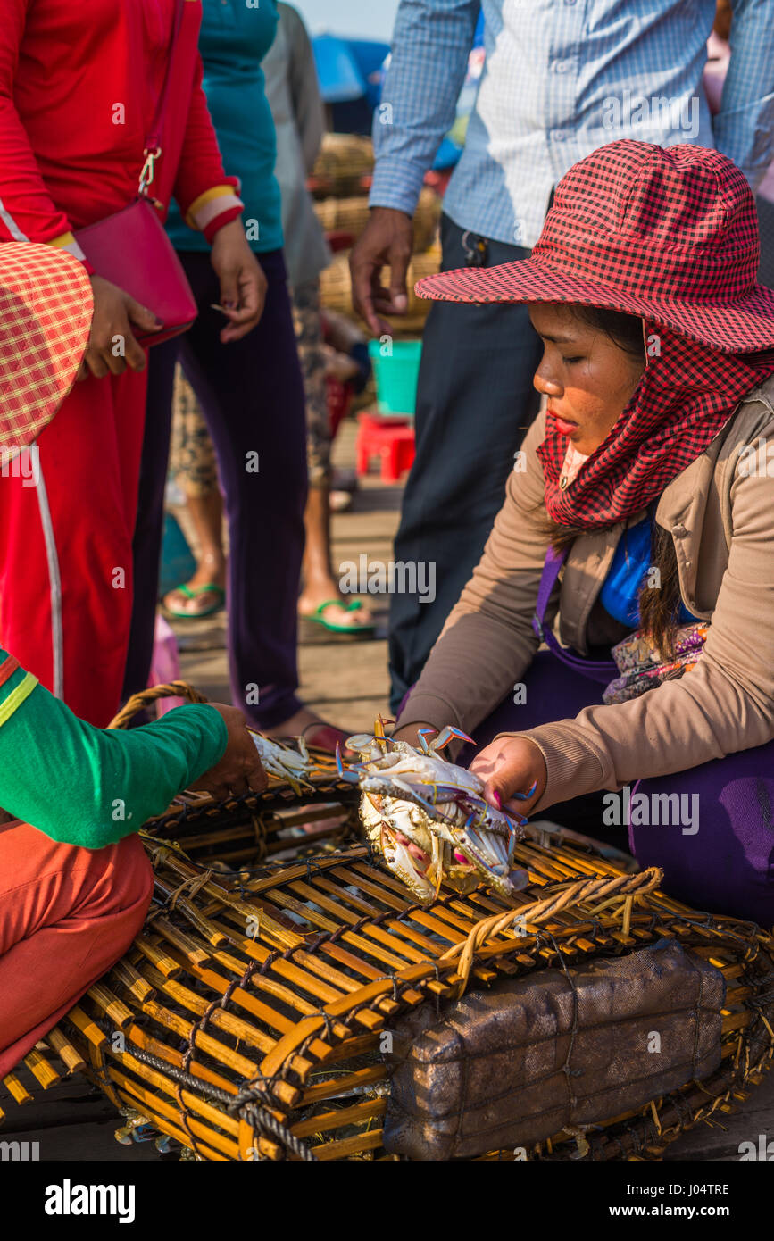 Crab market, Kep, Cambodia, Asia Stock Photo - Alamy