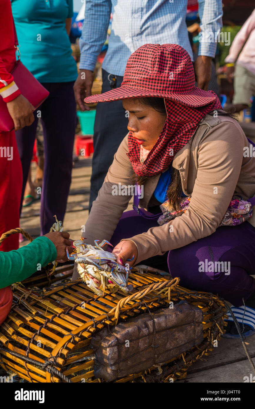 Crab market, Kep, Cambodia, Asia Stock Photo - Alamy