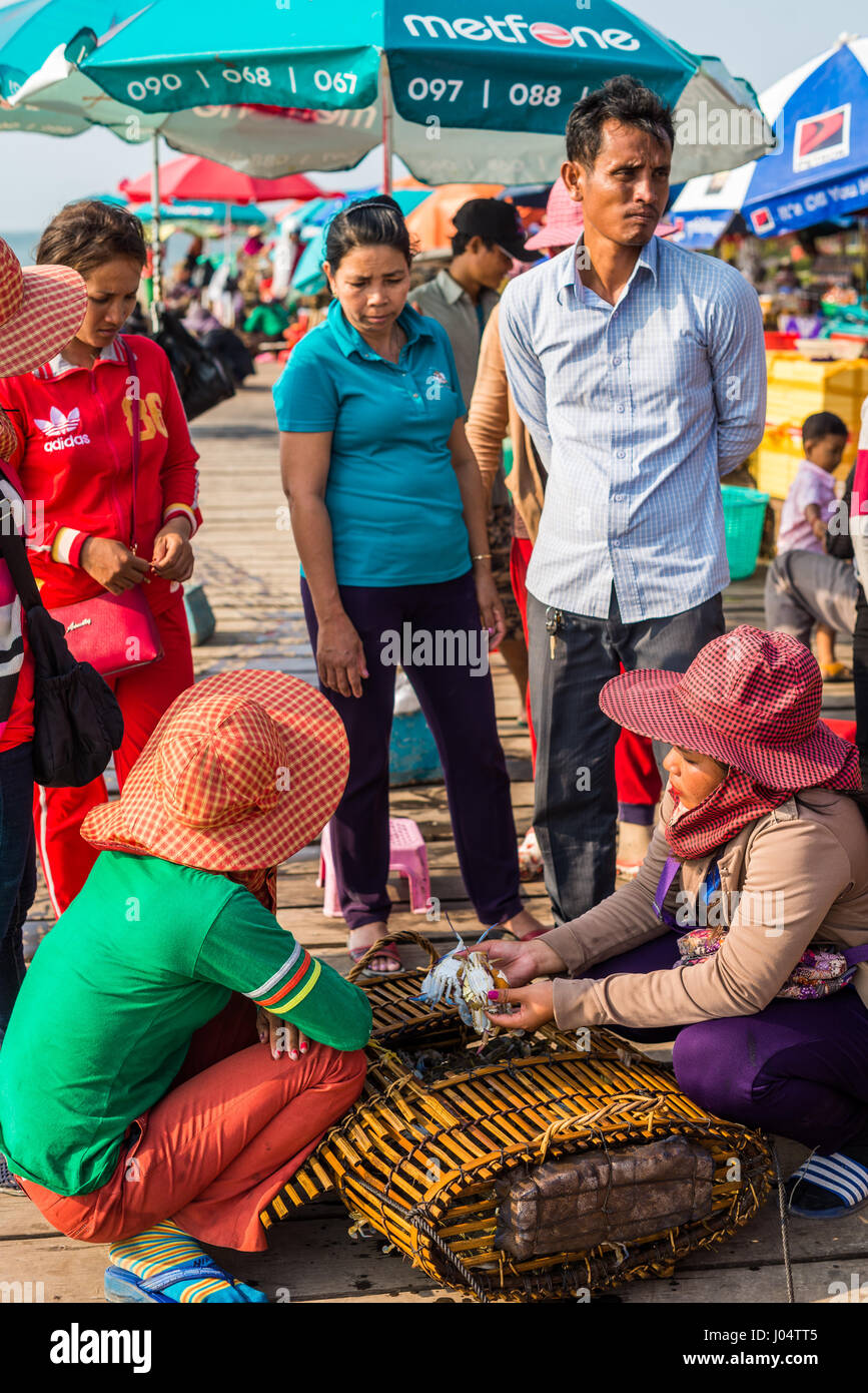 Crab market, Kep, Cambodia, Asia Stock Photo - Alamy