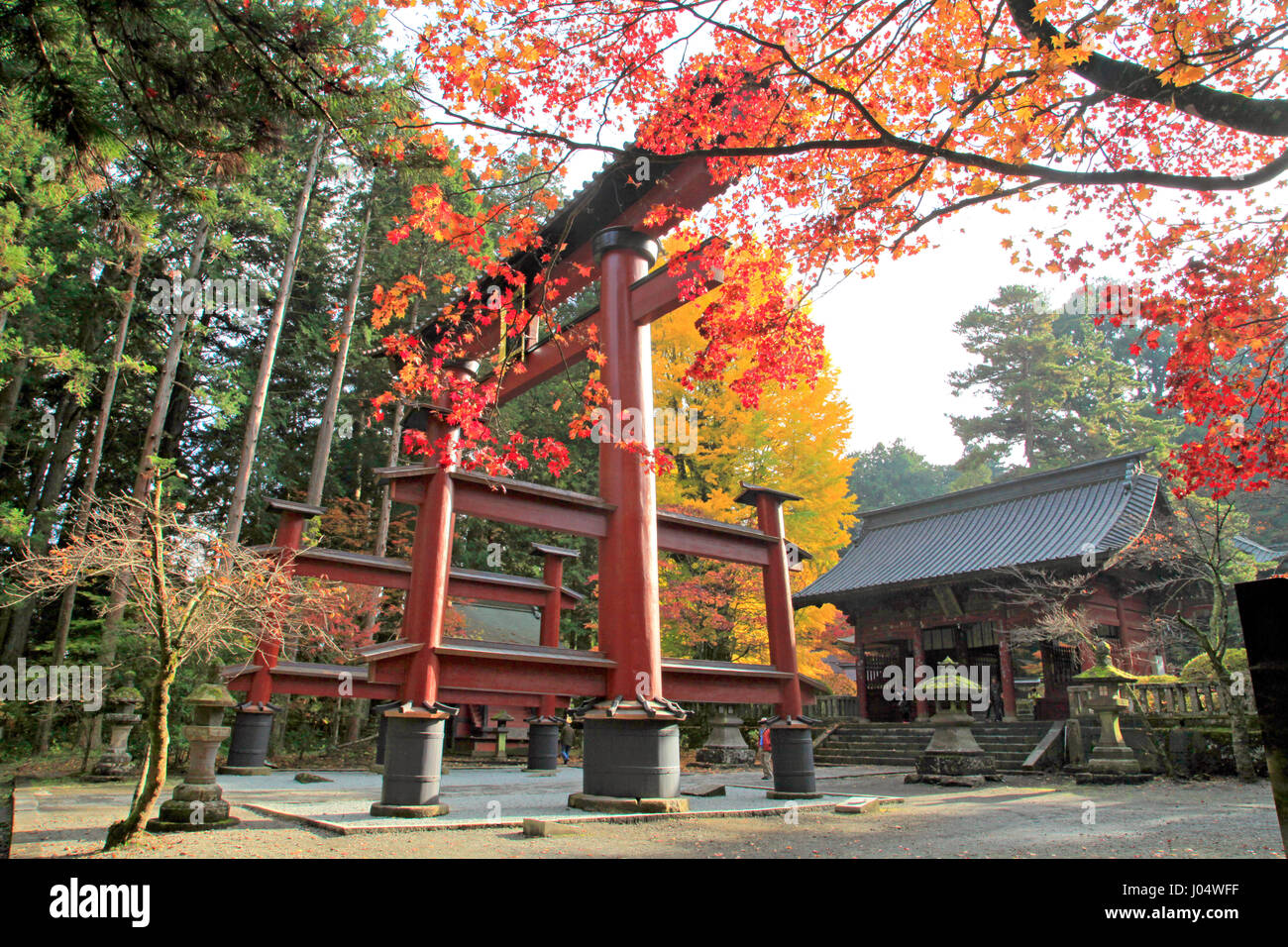 Fuji Sengen Jinja Shinto Shrine Fujiyoshida city Yamanashi Japan Stock ...