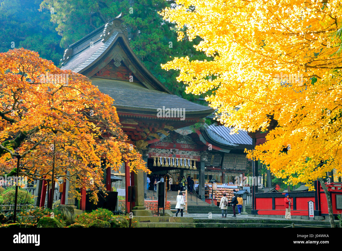 Fuji Sengen Jinja Shinto Shrine Fujiyoshida city Yamanashi Japan Stock ...