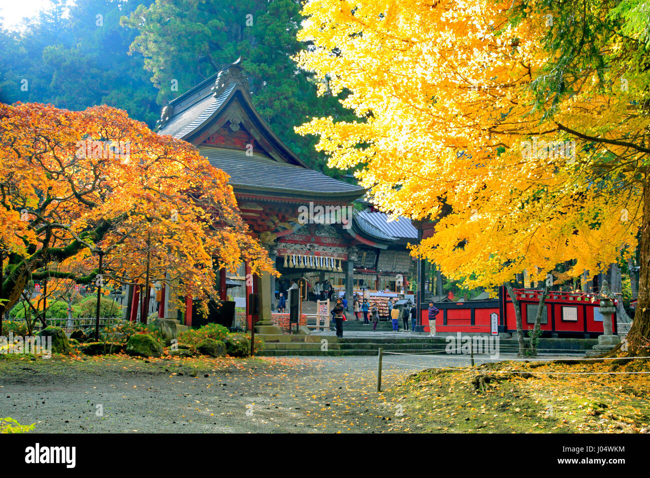 Fuji Sengen Jinja Shinto Shrine Fujiyoshida city Yamanashi Japan Stock ...